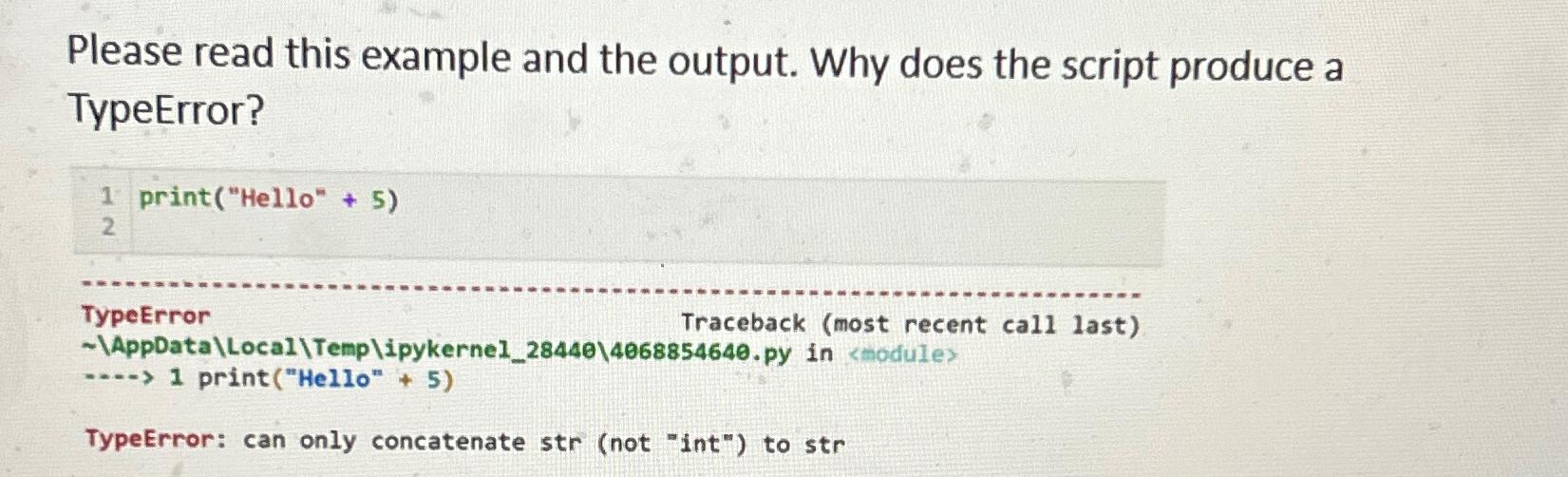 Solved Please read this example and the output. Why does the | Chegg.com