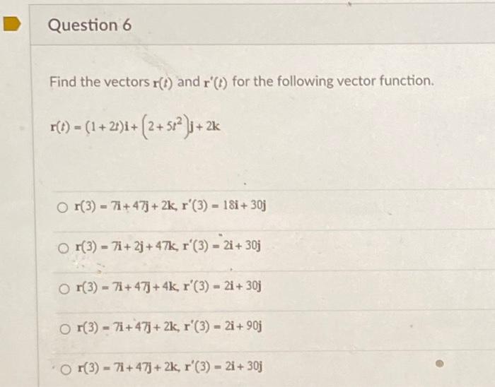 Solved Find the vectors r(t) and r′(t) for the following | Chegg.com