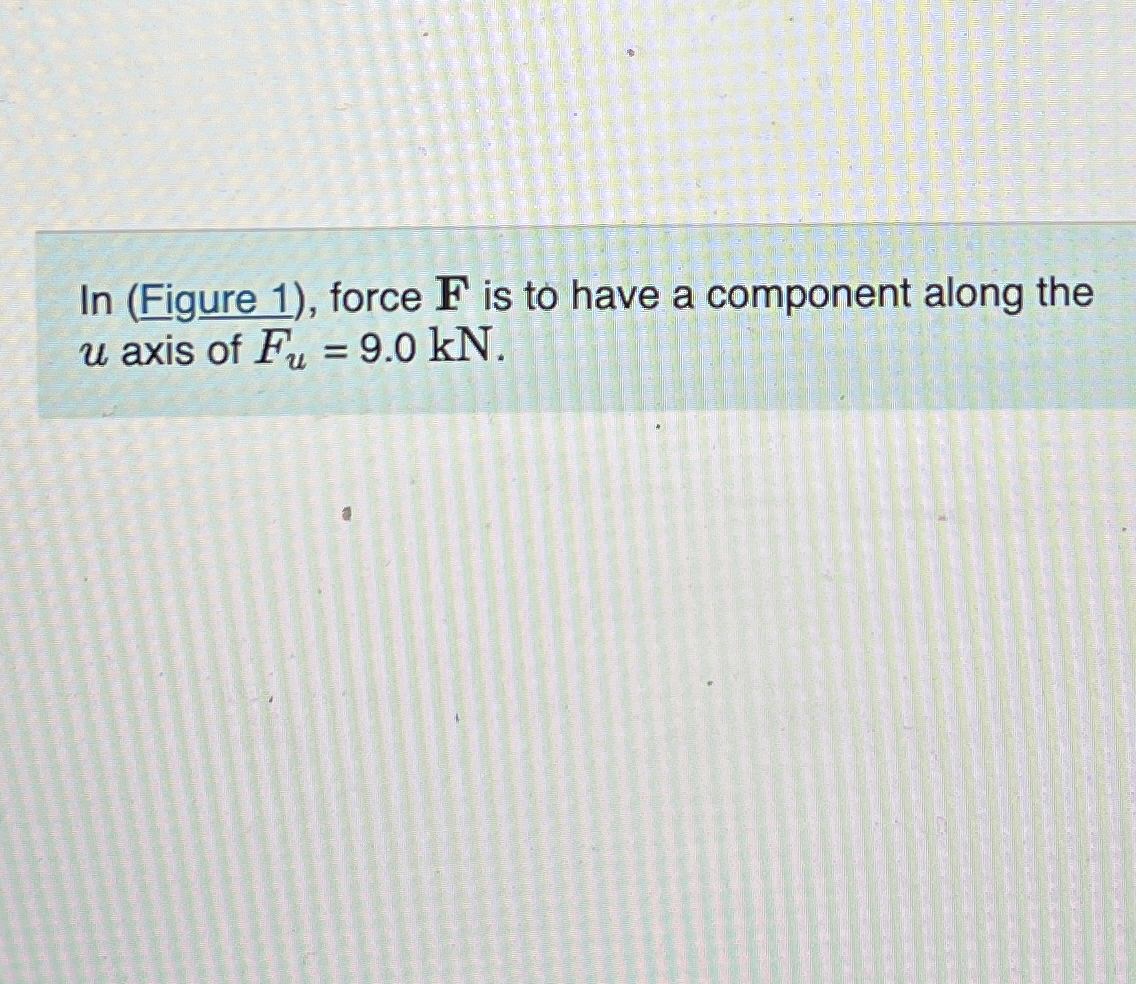 Solved In (Figure 1), ﻿force F ﻿is to have a component along | Chegg.com