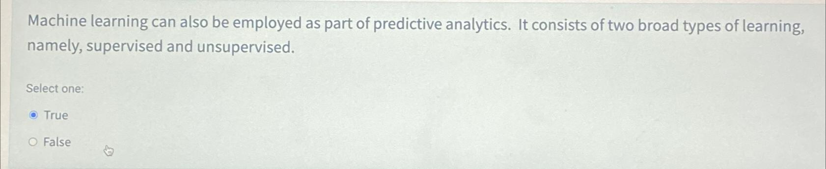Solved Machine learning can also be employed as part of | Chegg.com