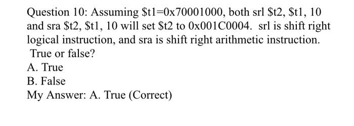 Solved correct answer for first question: True and second | Chegg.com