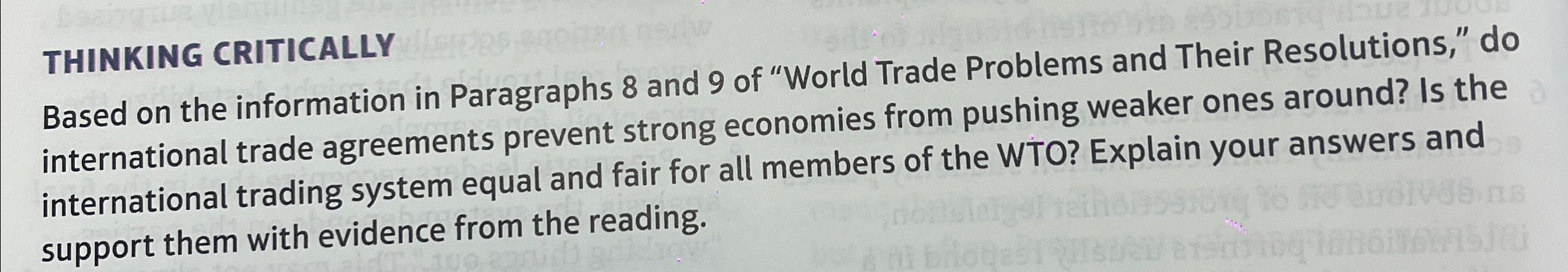 Solved THINKING CRITICALLYBased on the information in | Chegg.com