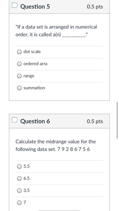Solved Question 4 0.5 pts "A two-way table of cross- | Chegg.com