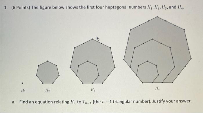 Solved 1. (6 Points) The figure below shows the first four | Chegg.com