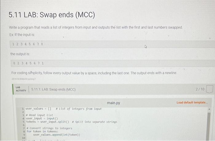 Solved Write a program that reads a list of integers from | Chegg.com