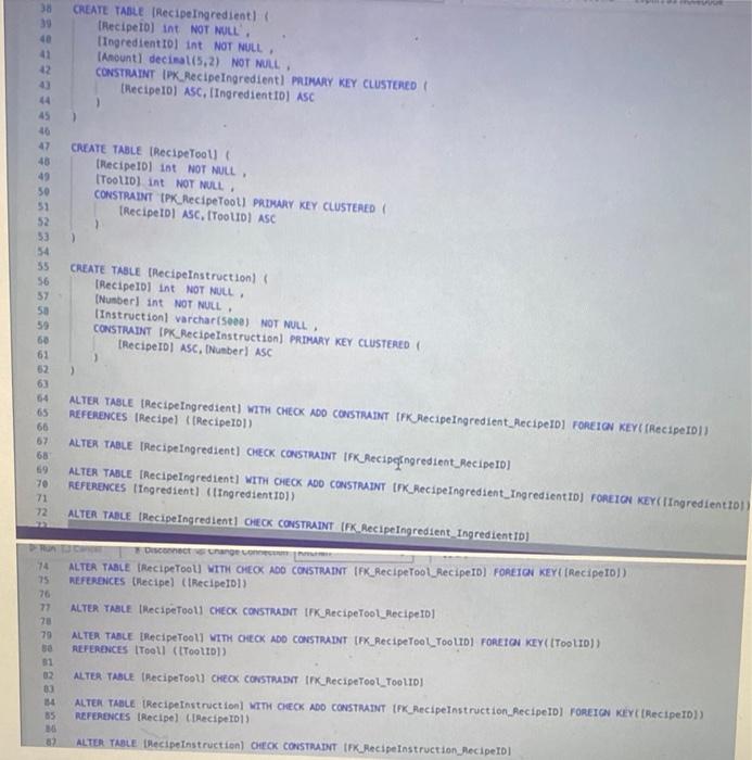 Solved 2. You will be working with the same Kitchen database | Chegg.com