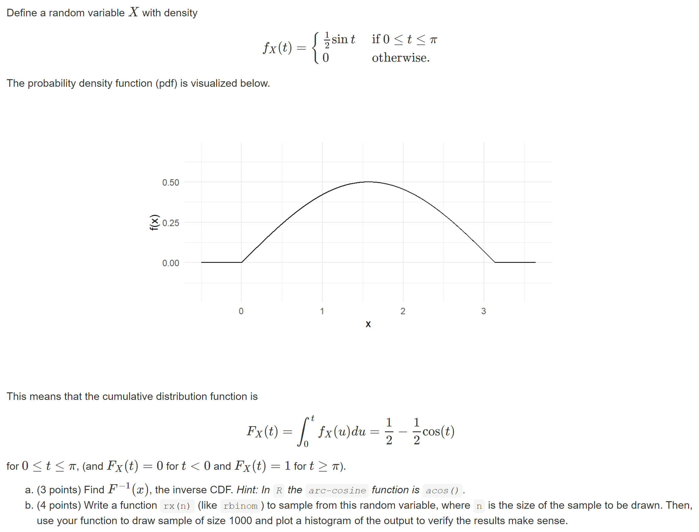Solved This means that the cumulative distribution function | Chegg.com