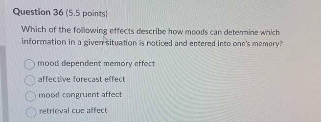 Solved Question 36 ( 5.5 ﻿points)Which of the following | Chegg.com