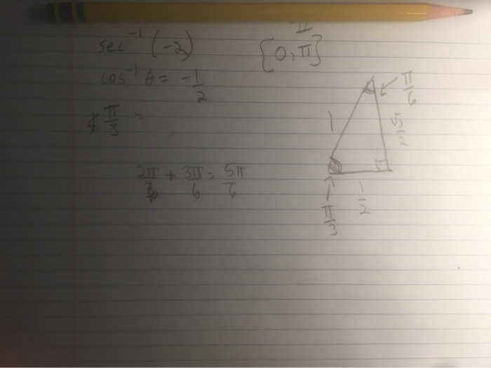 Solved why is the answer 2pi/3 instead of 5pi/6 dont you | Chegg.com