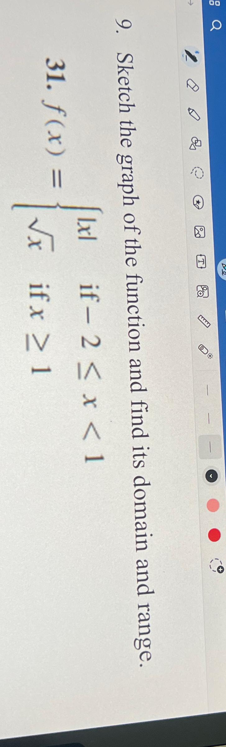 Solved Sketch the graph of the function and find its domain | Chegg.com