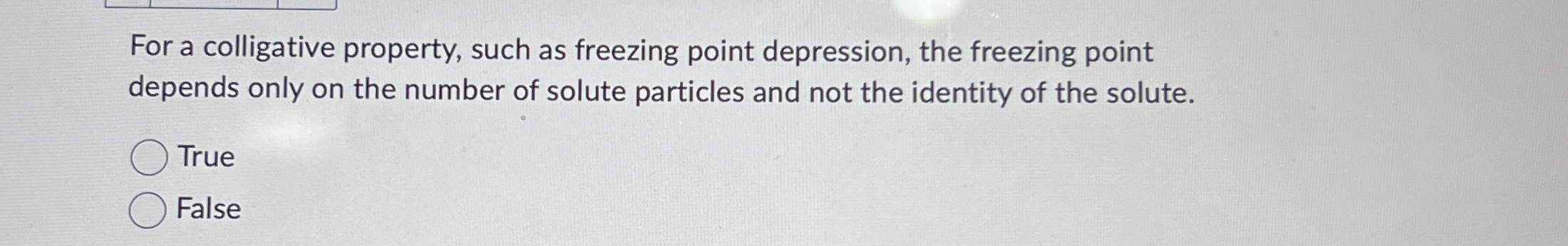 Solved For a colligative property, such as freezing point | Chegg.com