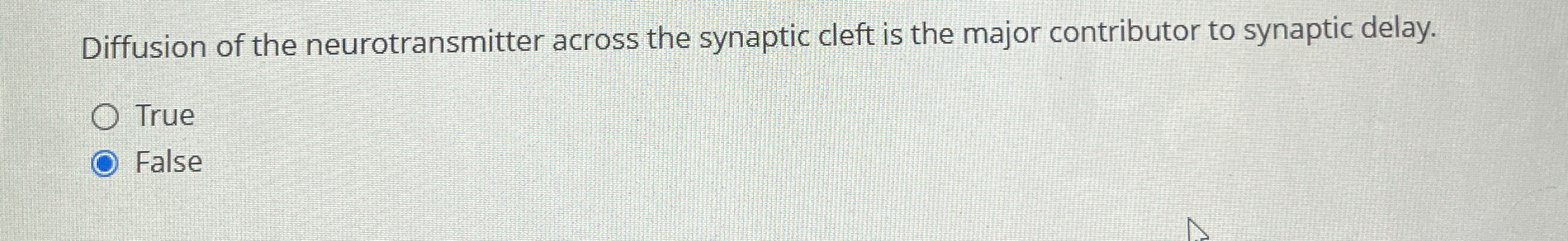 Solved Diffusion of the neurotransmitter across the synaptic | Chegg.com
