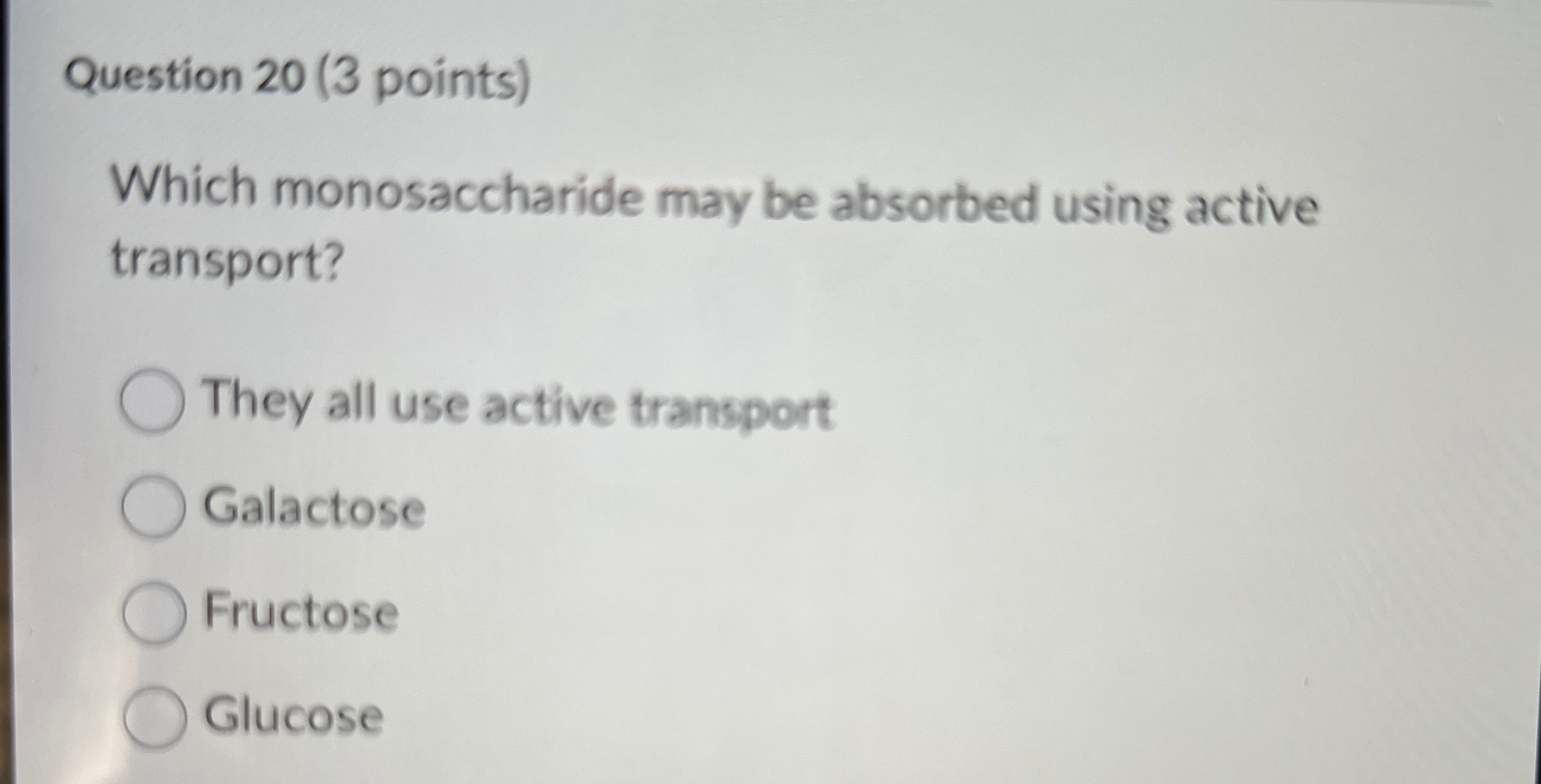 Solved Question 20 (3 ﻿points)Which monosaccharide may be | Chegg.com