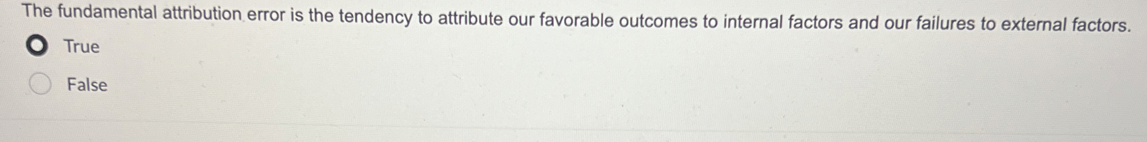 Solved The fundamental attribution error is the tendency to | Chegg.com