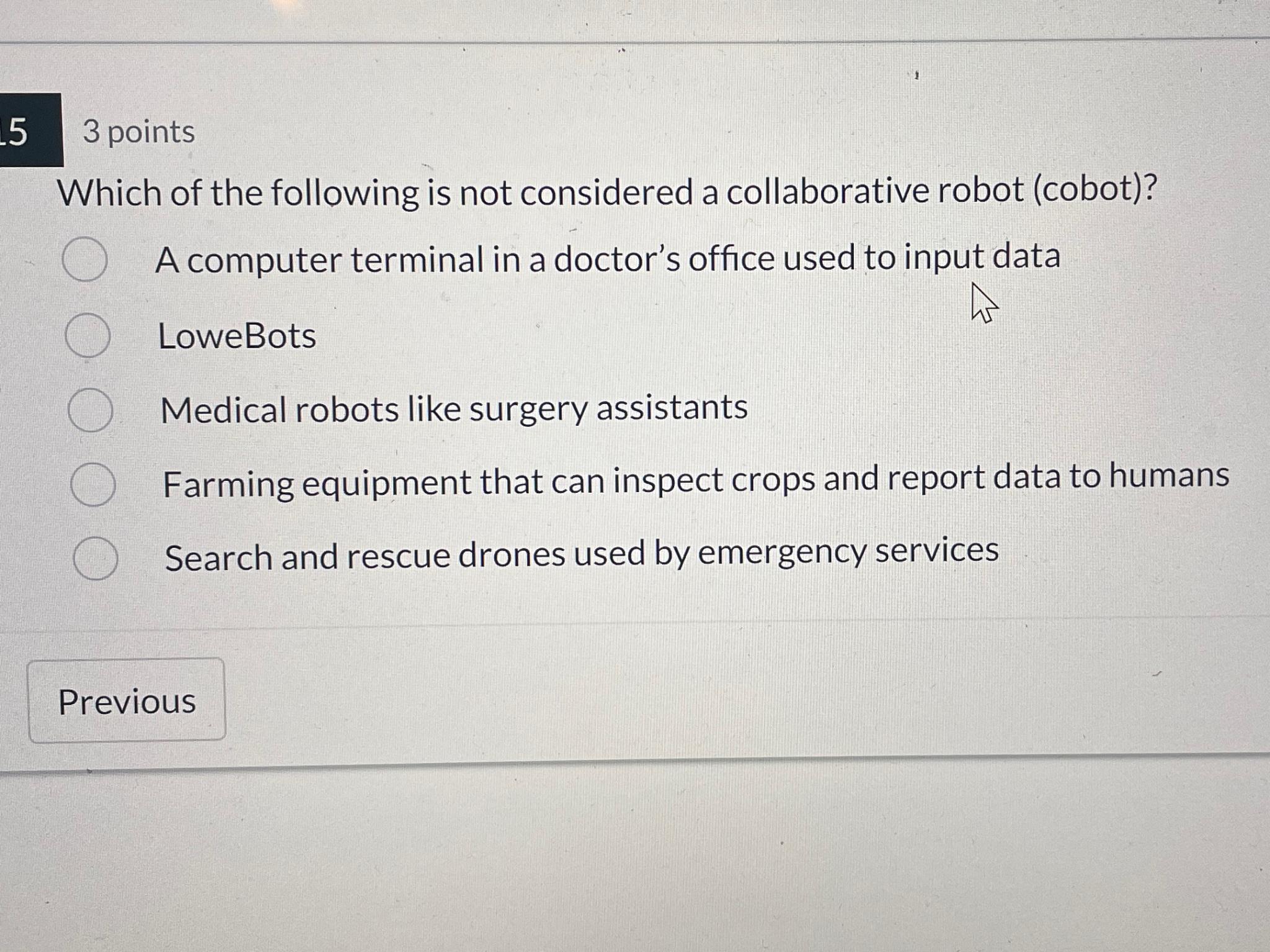 Solved 53 ﻿pointsWhich of the following is not considered a | Chegg.com