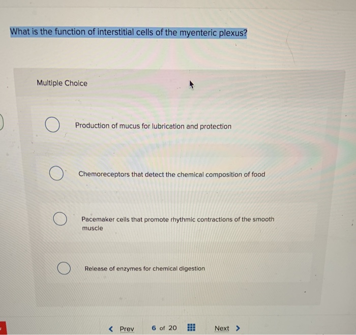 Solved What is the function of interstitial cells of the | Chegg.com