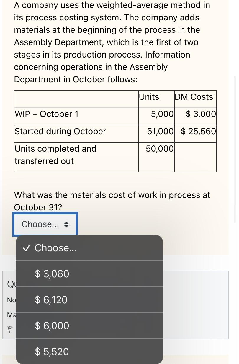 Solved A company uses the weighted-average method in its | Chegg.com