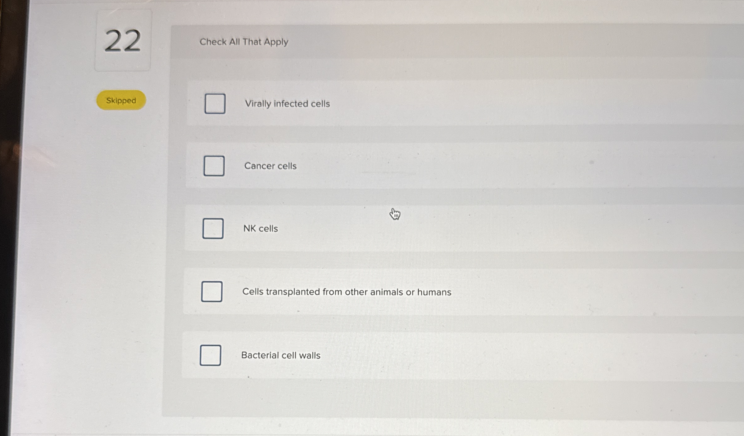 High Quality SOLUTION 22Check All That ApplyVirally infected ...
