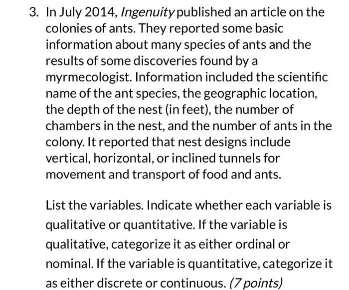 Solved In July 2014 , Ingenuity published an article on the | Chegg.com