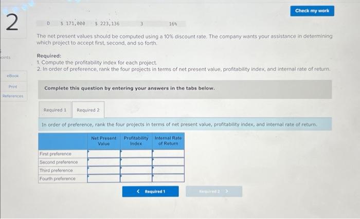 Solved Exercise 14-11 (Algo) Preference Ranking of | Chegg.com