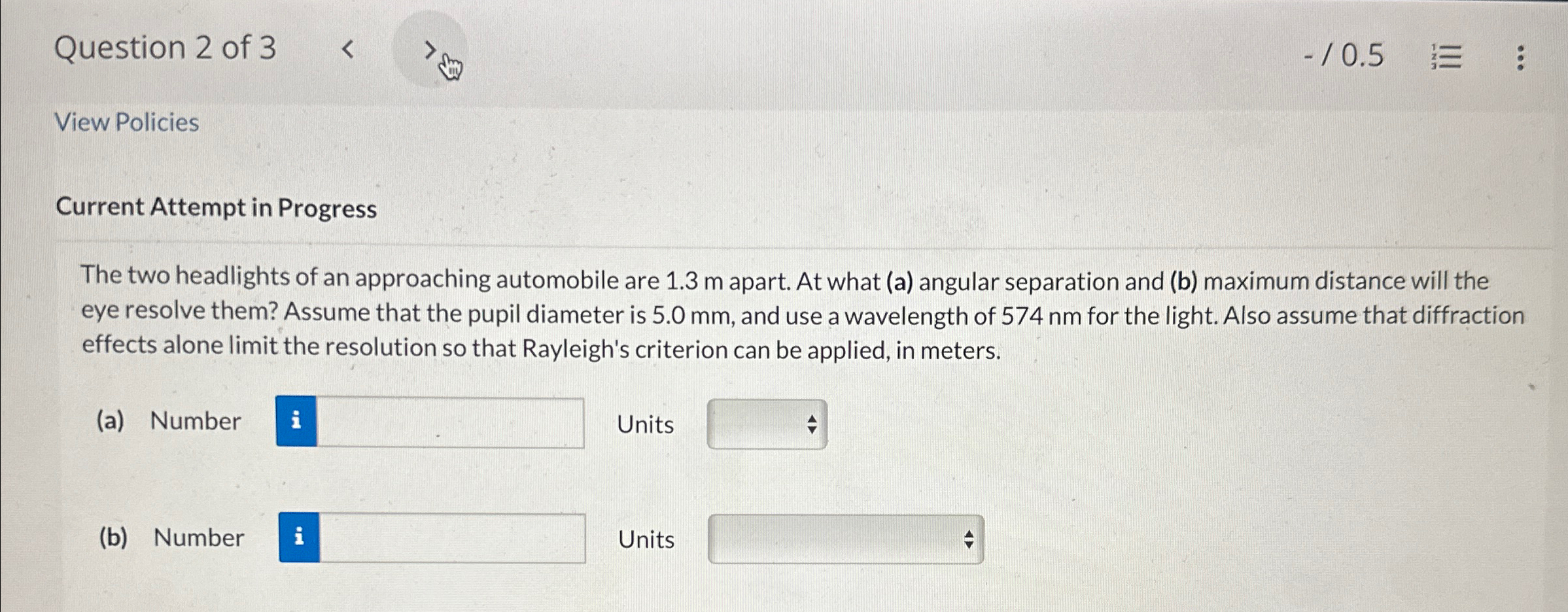 Solved Question 2 ﻿of 3-10.5View PoliciesCurrent Attempt in | Chegg.com
