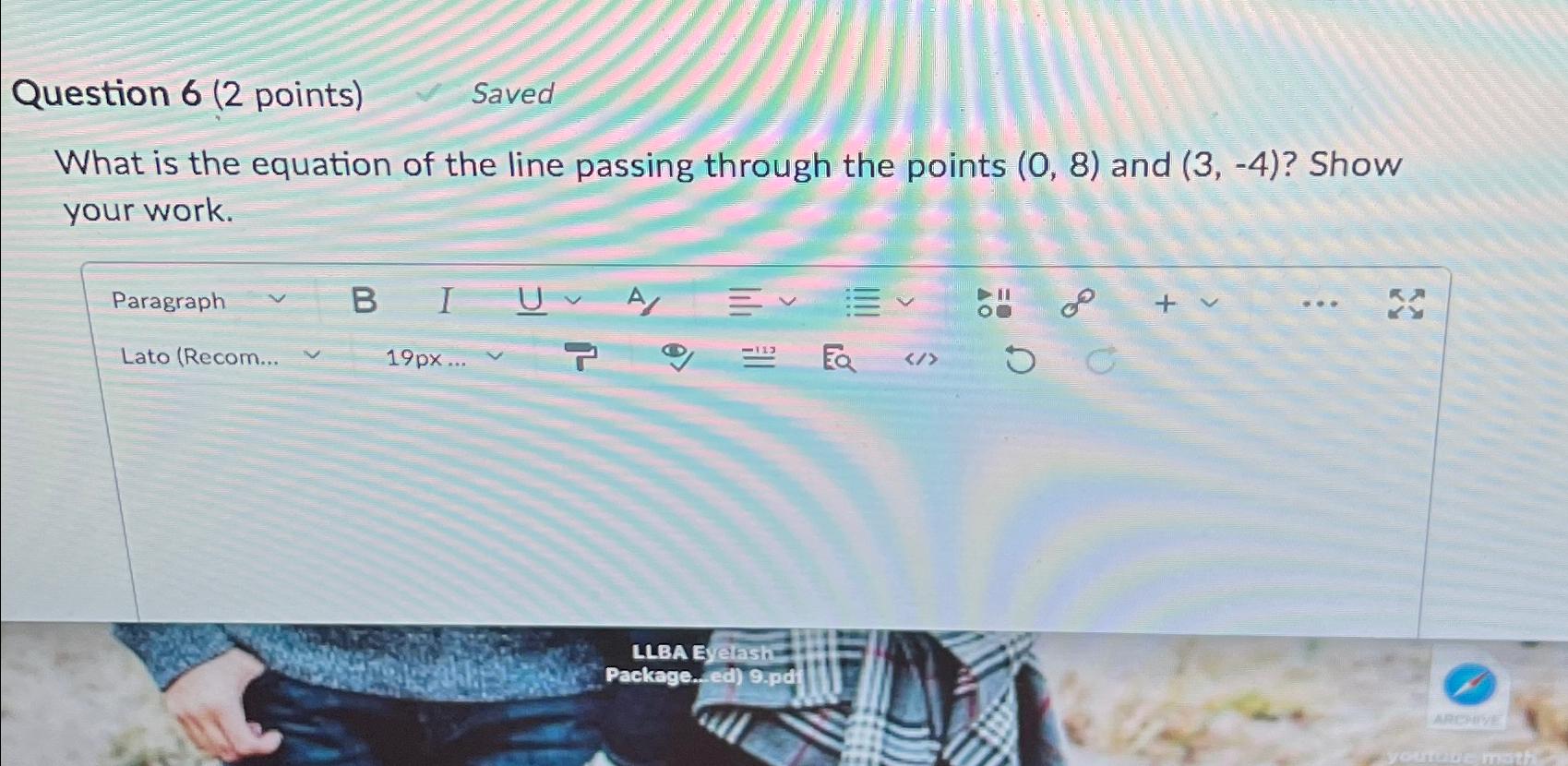 Solved Question 6 ( 2 points)SavedWhat is the equation of | Chegg.com Solved Question 6 ( 2 points)SavedWhat is the equation of | Chegg.com