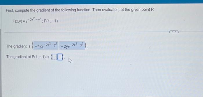 Solved First, compute the gradient of the following | Chegg.com