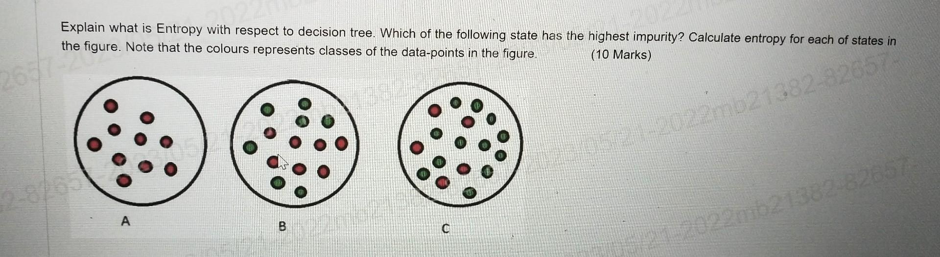 Solved Explain what is Entropy with respect to decision | Chegg.com