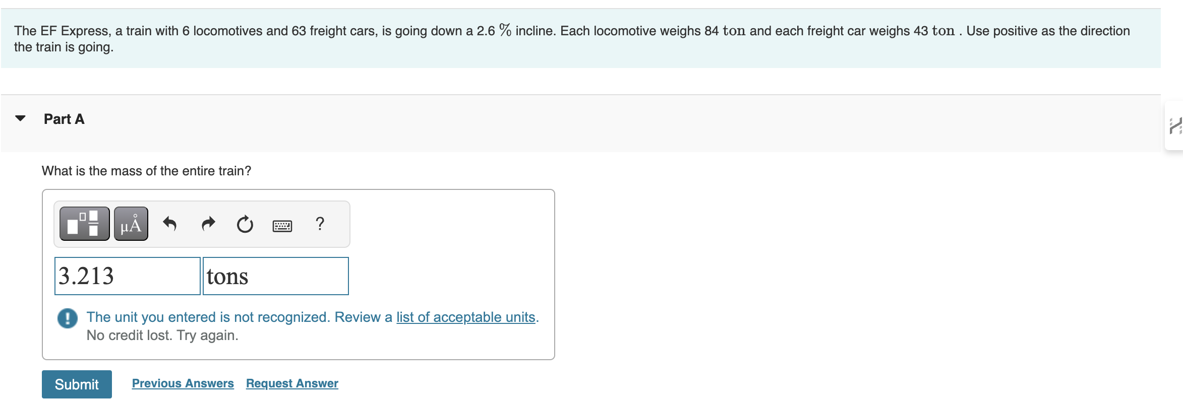 Solved The EF Express, a train with 6 ﻿locomotives and 63 | Chegg.com