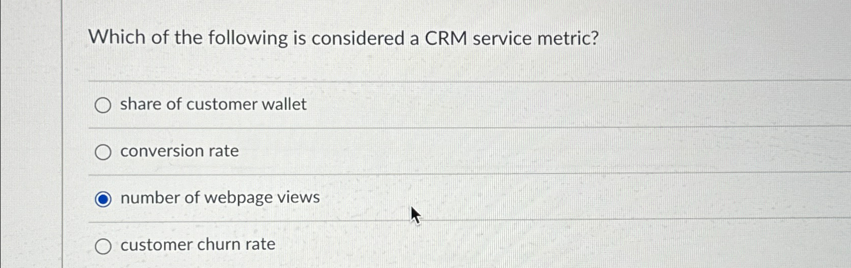 Solved Which of the following is considered a CRM service | Chegg.com