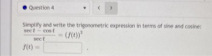 Solved Simplify 1+cos(t)1+sec(t) to a single trig function | Chegg.com