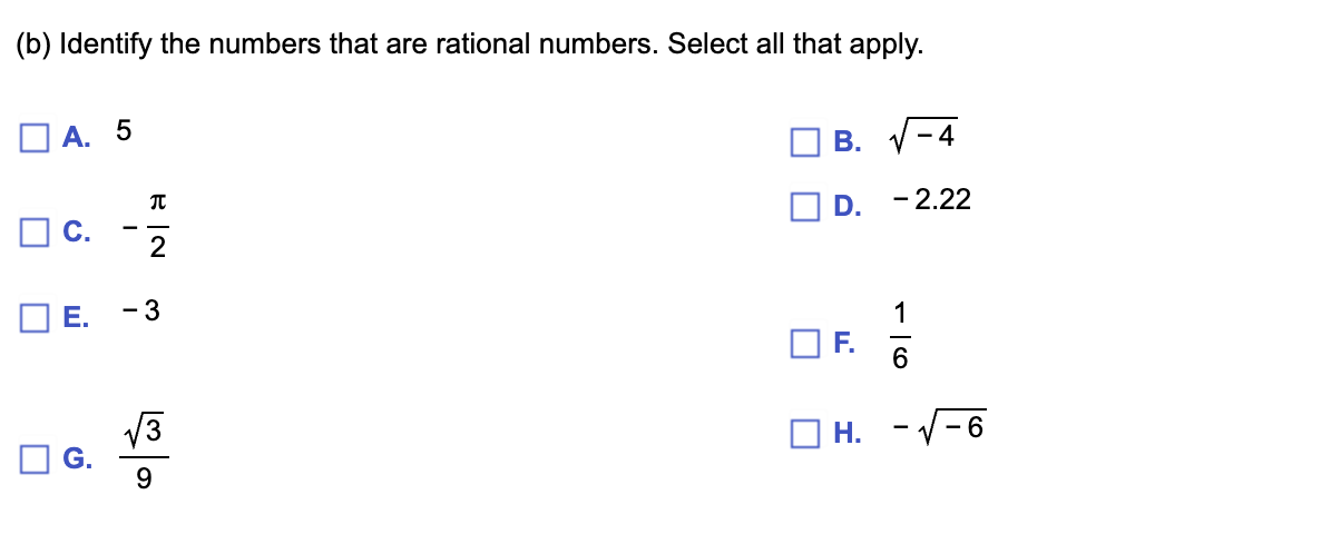 Solved List all the given numbers that are (a) ﻿integers, | Chegg.com
