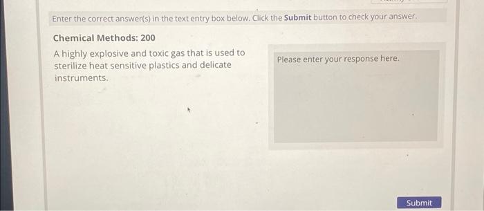 Solved Chemical Methods: 200 A highly explosive and toxic | Chegg.com