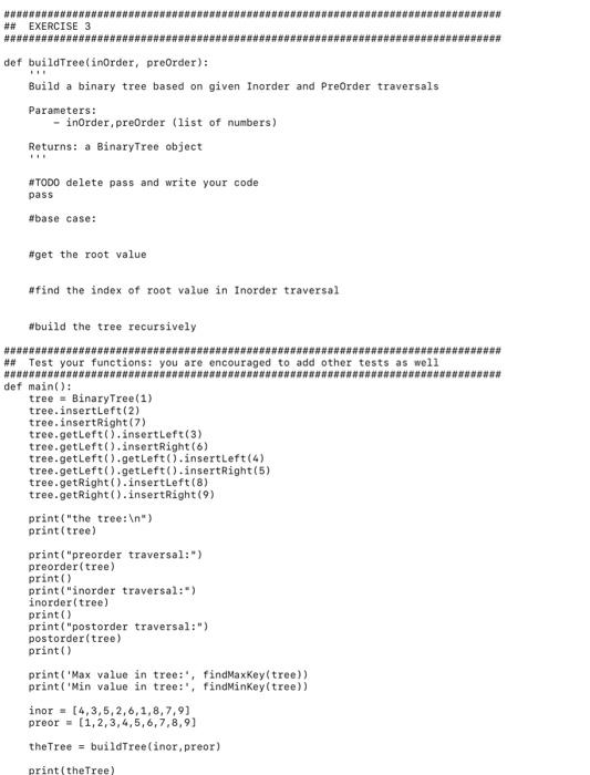 Solved Download binaryTree.py from eClass. This file | Chegg.com