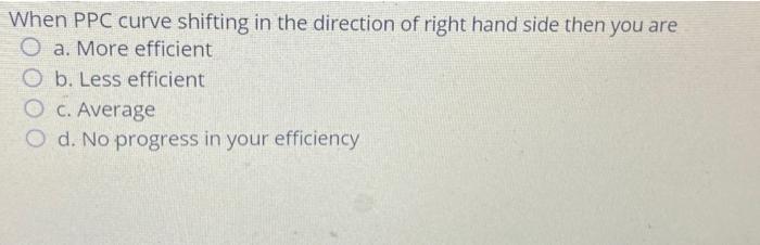 Solved When PPC curve shifting in the direction of right | Chegg.com