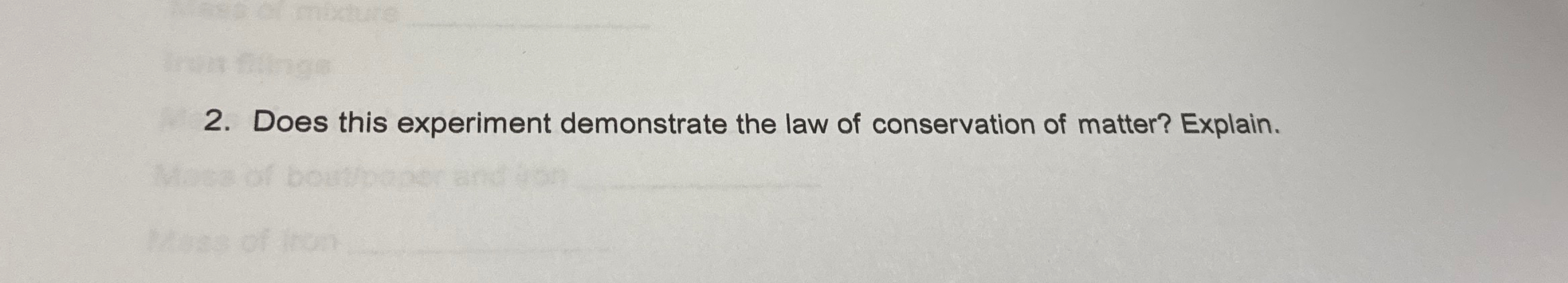 Solved Does this experiment demonstrate the law of | Chegg.com