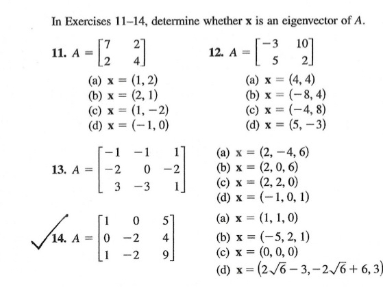 Solved by an EXPERT In Exercises 11-14, ﻿determine whether x ﻿is an | Chegg.com