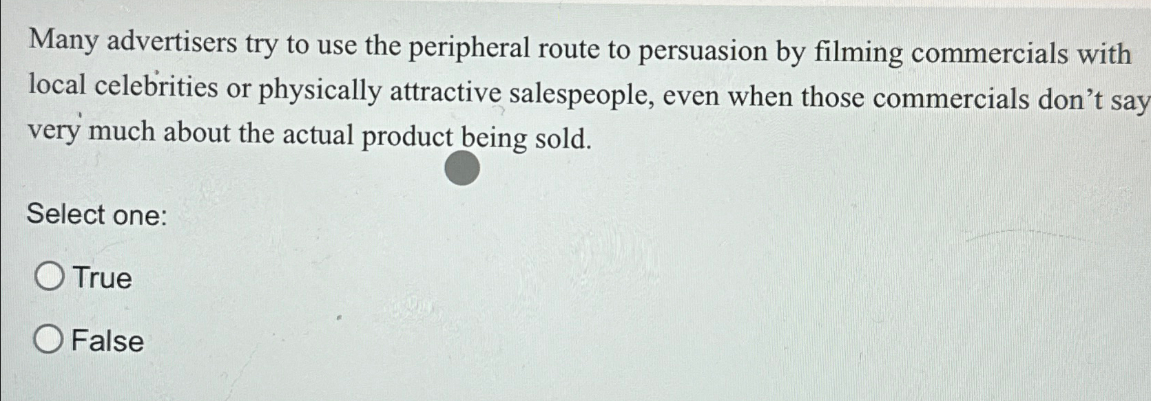 Solved Many advertisers try to use the peripheral route to | Chegg.com