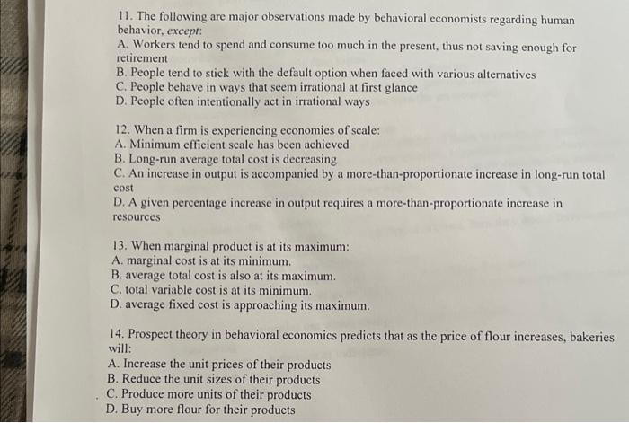 Solved 8. As output increases, average fixed cost: A. | Chegg.com