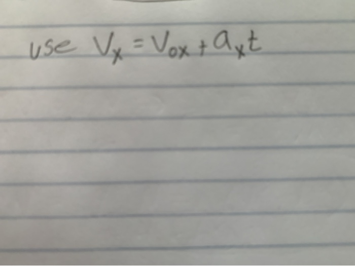 Solved In this equation which is Vx and V0x? I'm confused on | Chegg.com