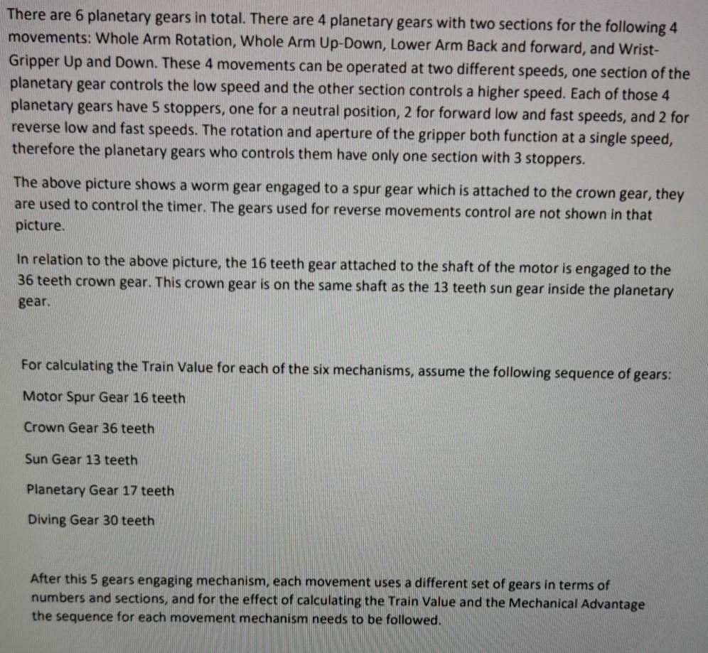 1. Gripper Opening. Closing Mechanisms 2. Wrist. | Chegg.com