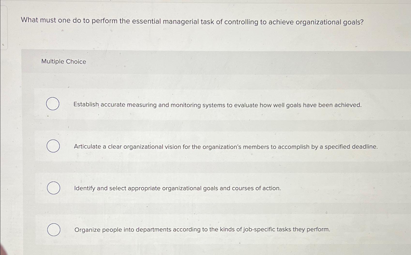 Solved What must one do to perform the essential managerial | Chegg.com