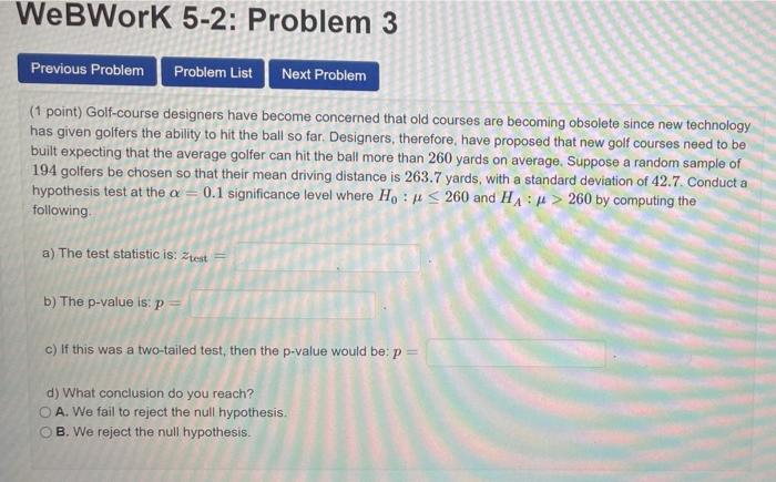 Solved WebWork 5-2: Problem 1 Previous Problem Problem List | Chegg.com