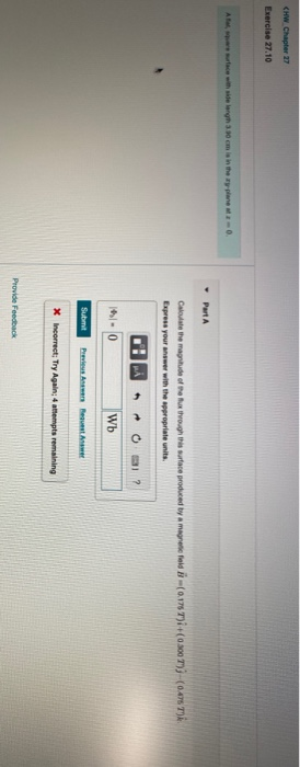 Solved CHW Chapter 27 Exercise 27.10 At a ce with side | Chegg.com