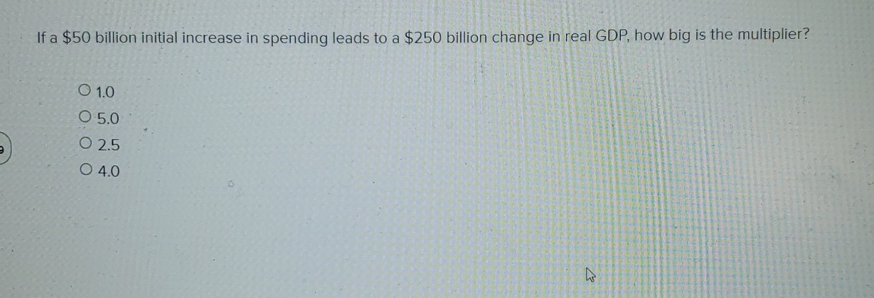 Solved If a $50 ﻿billion initial increase in spending leads | Chegg.com