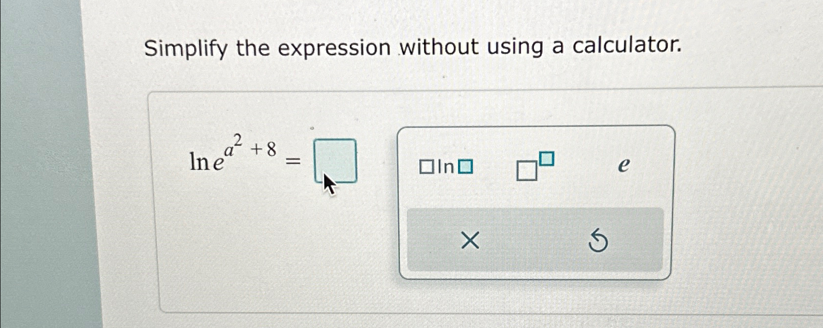 Solved Simplify the expression without using a | Chegg.com
