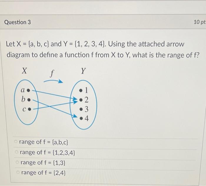 Solved Let X = {a,b,c} and Y = {1,2,3,4}. Using the attached | Chegg.com