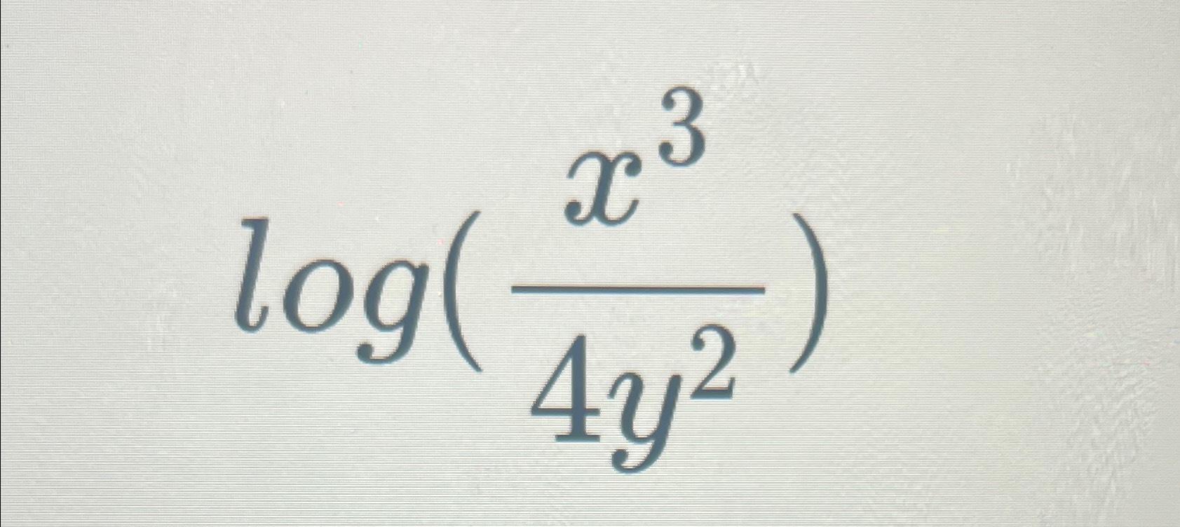 Solved log(x34y2) | Chegg.com