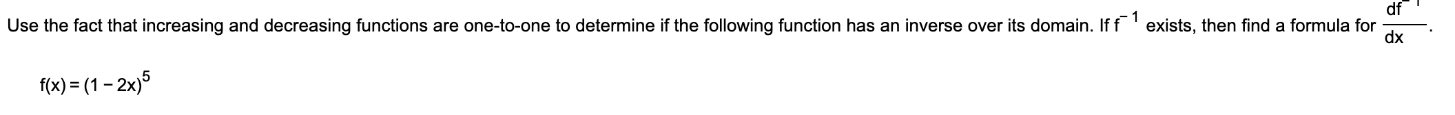 Solved Use the fact that increasing and decreasing functions | Chegg.com