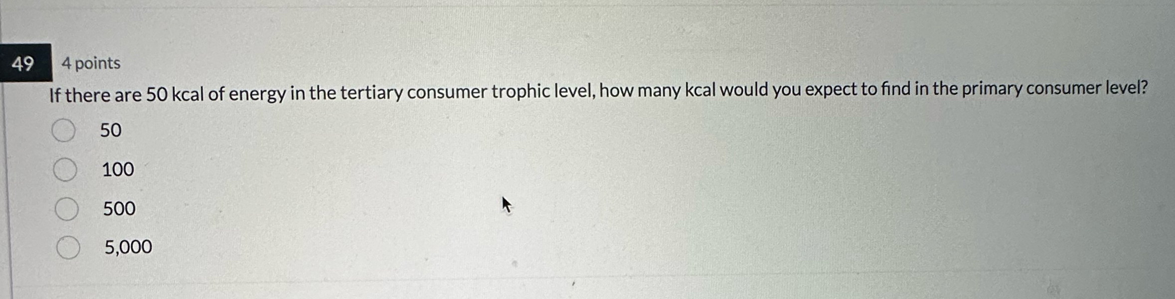 Solved 494 ﻿pointsIf there are 50 ﻿kcal of energy in the | Chegg.com